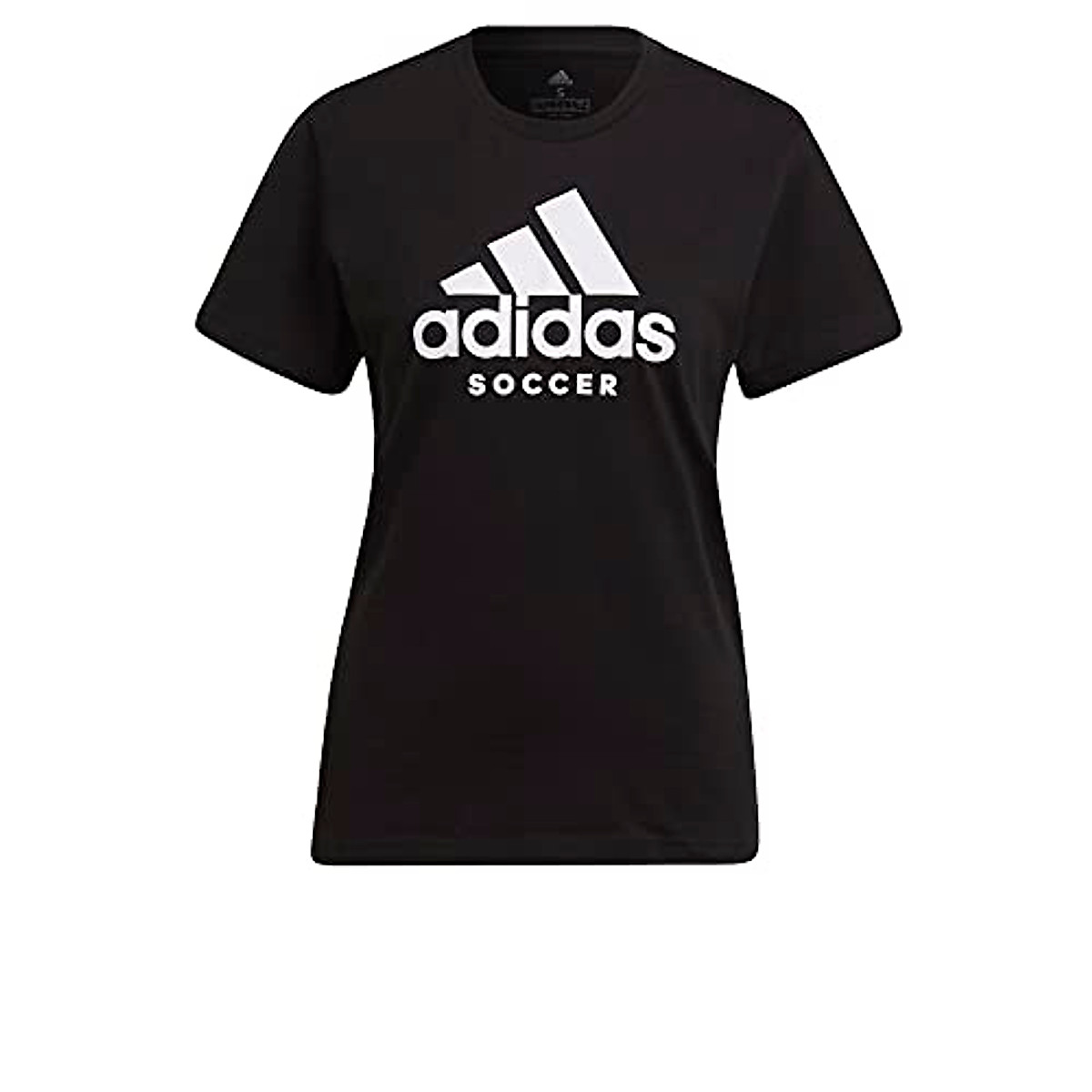 adidas Women's Soccer Logo Tee, Black, X-Small