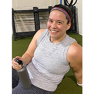 Sweaty Bands Womens Girls Headband - Non-Slip Velvet-Lined Fitness Hairband - Plot Twist Black Pink