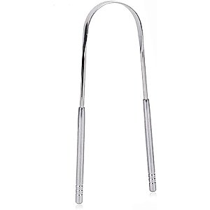 ZUER Tongue Cleaner, Steel Tongue Scrapers for Adults,Use for Plaque Removal, Bad Breath and to Restore l Hygiene or Taste Sensation