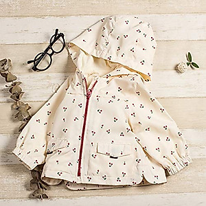 COTTON FAIRY Baby Girls Jackets Cherry Hoodie Coats 12 Months
