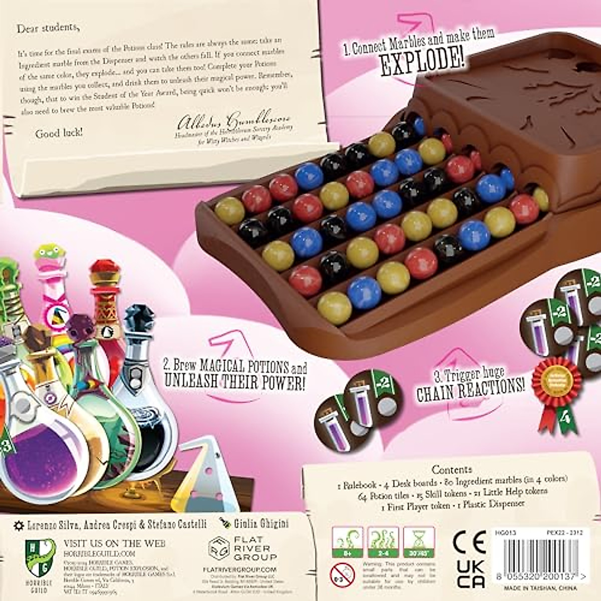 Horrible Games | Potion Explosion (3rd Edition) | Strategy Board Game | Now with a Plastic Marble Dispenser | 2 to 4 Players | 30+ Minutes | Ages 14+
