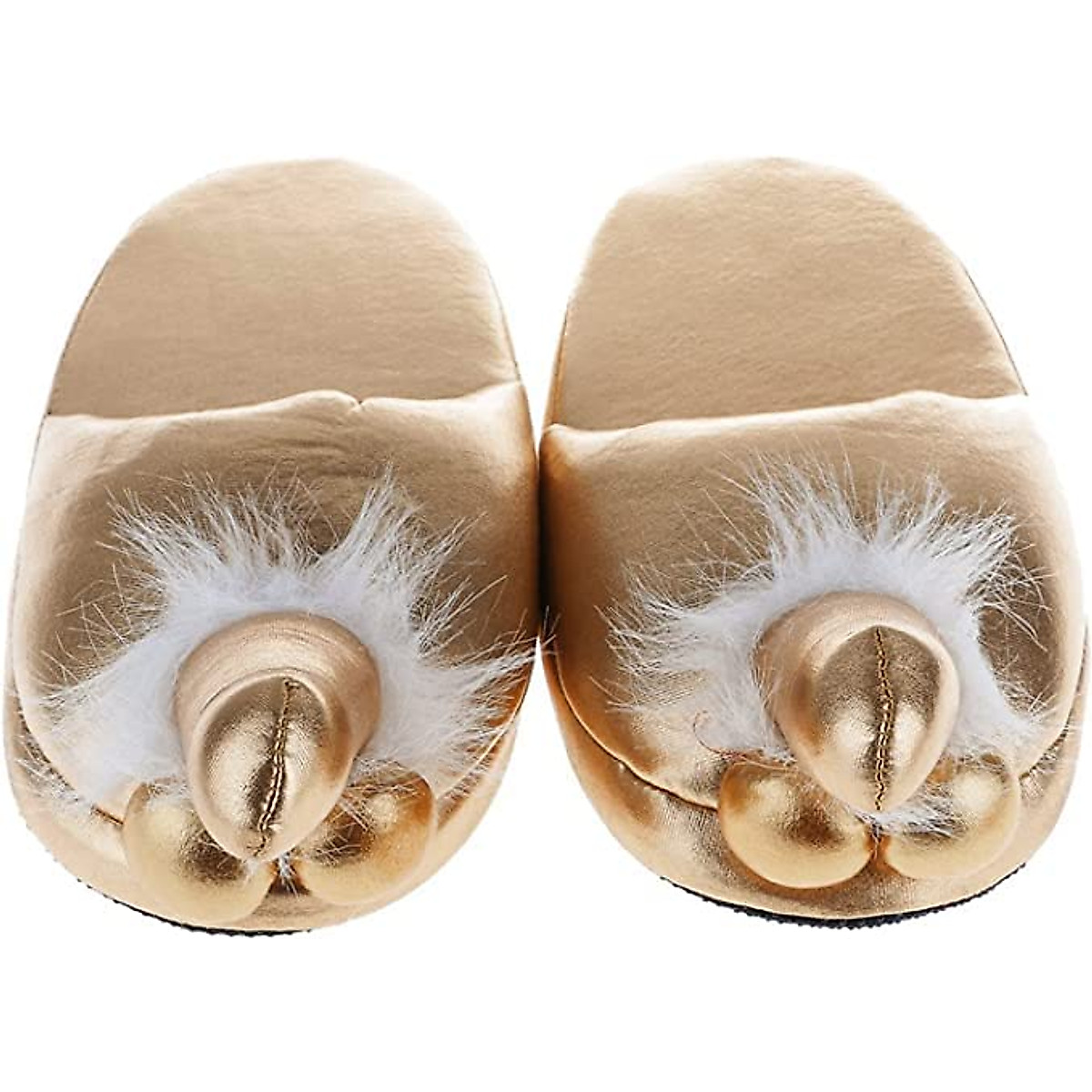 Passec Unisex Adult Funny Slipper Novelty Gag Gift Indoor Flat Winter Furry Slippers for Women Men Anti Slip Soft Houseshoe (E, One Size)