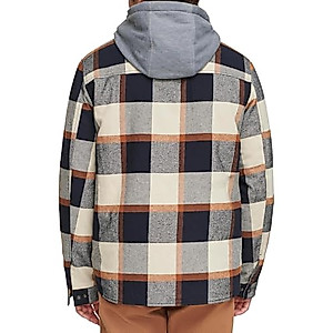 Levi's Men's Sherpa Lined Shirt Jacket (Regular & Big & Tall Sizes), Hooded Skater Plaid, Medium