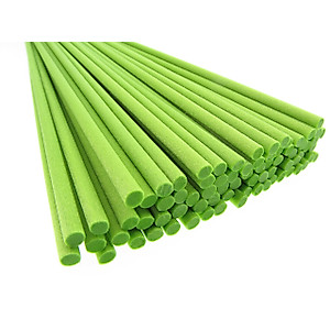 Breath Me TM 50pcs Lime Green Reed Diffuser Fibre Sticks 12 inch for Air Freshener and Aroma