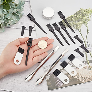 GORGECRAFT 23PCS Black Scrapers Brushes and Spoons Kit for Grinder Including Pollen Scraper Plastic Cleaning Brush Stainless Steel Spatula Micro Scoop Aluminium Tin Cans for Grinder
