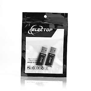 ELECTOP Updated USB 3.1 GEN 2 Male to Type-C Female Adapter (2 Pack), Support Double Sides10Gbps Charging & Data Transfer,USB A to USB C 3.1 Converter for PC, Laptop, Charger, Power Bank, Quest Link