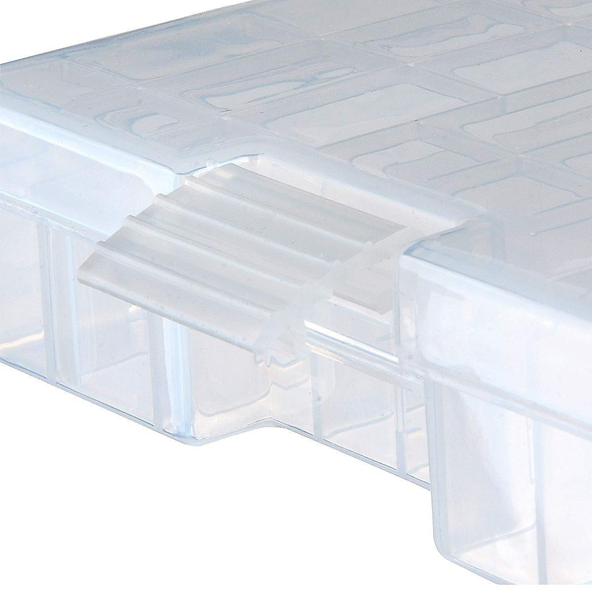 YXQ AA AAA Battery Storage Box Organizer Holder Clear Plastic Case Container Portable-Holds 60xAA + 40AAA Batteries