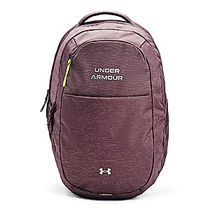 Under Armour Women's Hustle Signature Backpack, Ash Plum (554)/Metallic Silver, One Size Fits All