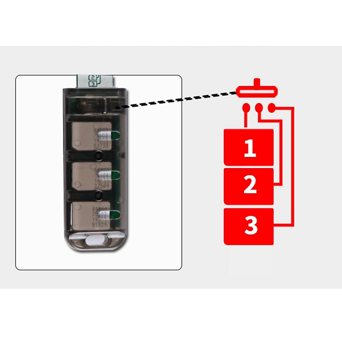 OWLEEN 6 Slot Adapter Multi Reader Mini SIM Nano with Control Switch for Android