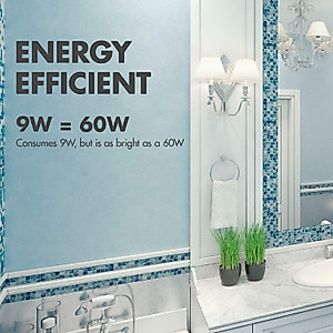 Tenergy LED Light Bulb, 9 Watts (60W Equivalent) A19 E26 Medium Standard Base, 5000K Daylight White Energy Saving Light Bulbs for Office/Home, 32 Pack