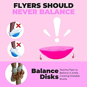 STUNT STAND® Cheerleading Balance & Flexibility Stunt Training Equipment - Increase Stunt Awareness SAFELY on the Ground - FREE Training Video Links Included - Black