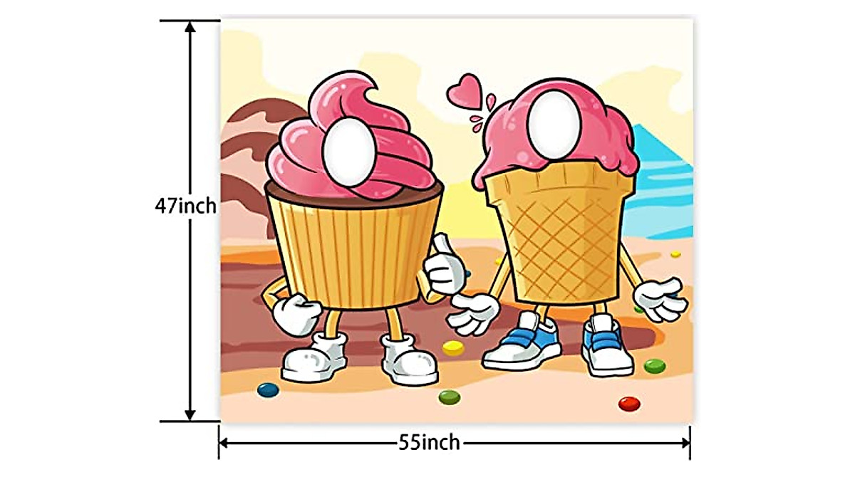 Ice Cream Banner Backdrop for Parties & Photo Booths | Fun Dessert Decor