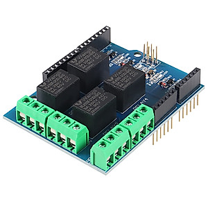 2PCS 4 Channel 5V Relay Shield Module, QCCAN Four Way Relay Control Board Expansion Board
