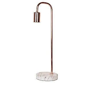 Catalina 20458-001 Modern Minimalist Sleek Faux Marble Table Lamp, 19", Rose Gold