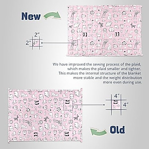 Aimon Weighted Blanket Kids, Kids Weighted Blanket 3 lbs, Breathable, Pink Weighted Blanket, Small Size, with Glass Beads (20"*30", 3Lbs)