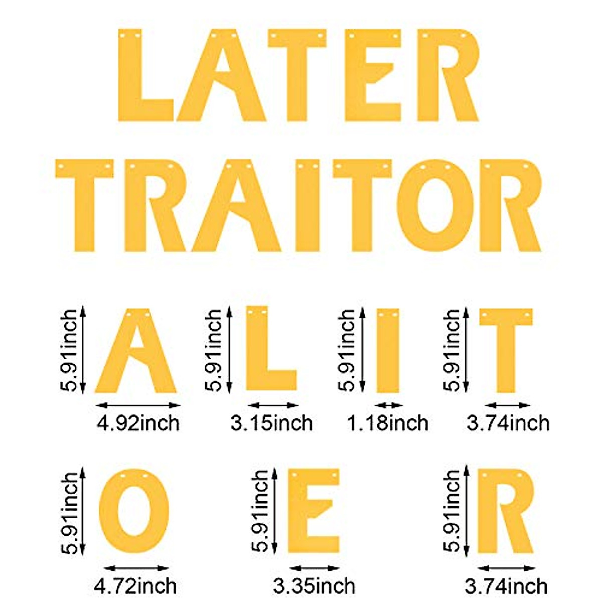 21 Pieces Last Day Office Party Supplies Traitor Banner Coworker Going Away Balloons for Going Away Farewell Retirement Job Change Relocation Quitting Party Decoration (Gold)