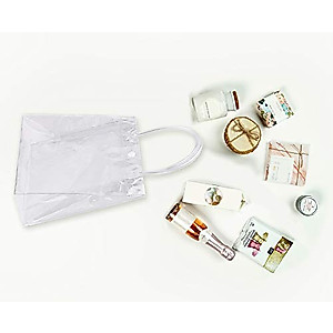 Sdootjewelry Clear Gift Bags, 36 Pack Clear Gift Bags with Handles, 7.9'' × 7.9'' × 3.1'' Transparent PVC Bags, Clear Bags for Gifts, Reusable Retail Shopping Bags for Party Wedding