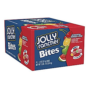 JOLLY RANCHER Bites Awesome Twosome 2-in-1 Fruit Flavored Candy Bags, 1.8 oz (18 Count)