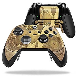 MightySkins Skin Compatible with Microsoft Xbox One Elite Controller - Steam Punk Paper | Protective, Durable, and Unique Vinyl wrap Cover | Easy to Apply, Remove, and Change Styles | Made in The USA
