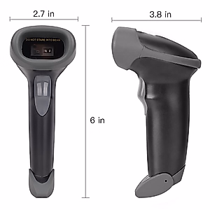 328 Feet Distance 1D CCD Wireless Bar Code Scanner for for PC Computers, UNIDEEPLY 2 in 1 (433MHZ Wireless & USB Wired) Automatic Barcode Reader Handheld USB Receiver for Store Supermarket, Warehouse