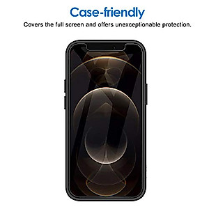JETech Privacy Screen Protector for iPhone 12 Pro Max 6.7-Inch, Anti Spy Tempered Glass Film, 2-Pack