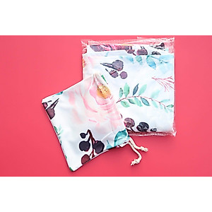 Baby Carseat Cover with Carrying Pouch Nursing/Breastfeeding 3 in 1 Multi-Use Extra Soft Floral Car Seat Canopy Baby Shower/New Moms and Dads