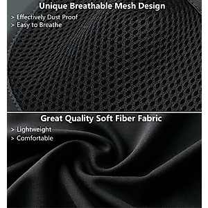 bodbop Balaclava Face Mask Ski Mask Men Full Head Mask Cover Windproof Sun UV Protection for Women Outdoor Sports Cap (Black)