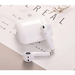 J No'el Wireless Headphones, Wireless Bluetooth 5.1 Earbuds Noise Cancellation in-Ear Built-in Mic with Charging Case for iPhone/Samsung/Android/iOS(White)