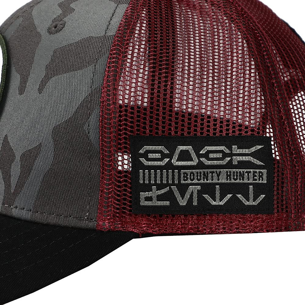 Star Wars TV Series Mandalorian Crest Embroidered Patch Trucker Hat Gray