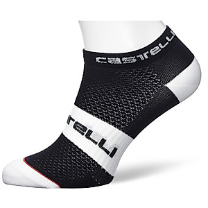 Castelli Lowboy 2 Sock Black White, L/Xl
