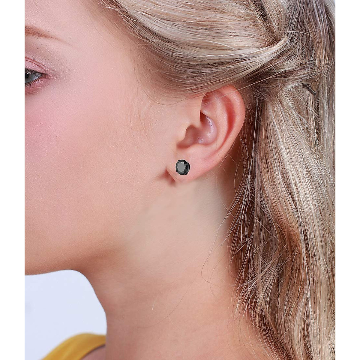 3Pairs Lightweight Ear Gauges Plugs Tunnels 2G/6mm 316L Stainless Steel Prong Setting Clear/Black CZ Ear Stretcher Expander Plugs with Rubber O-Rings (A01:3Pairs(2G=6mm))