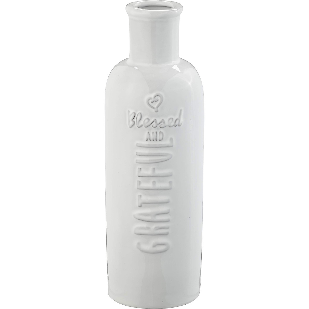 Bountiful Blessings by Precious Moments Grateful Ceramic 189905 Decorative Vase, Off-White