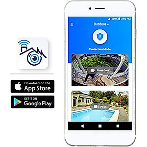 Panasonic HomeHawk Outdoor Wireless Smart Home Security Camera, Wide Angle View, Color Night Vision, 2-Way Talk, Works with Alexa & Google Assistant, 2 Camera Kit (KX-HN7002W)