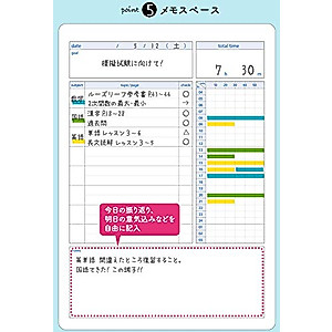KOKUYO Campus Study Planner Notebook, Daily Ruled, A5, Gray, for 63 Days, Japan Import (NO-Y82MD-M)