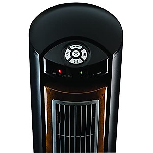 Lasko Oscillating Tower Fan, Remote Control, Ionizer, 3 Speeds, Timer, for Bedroom, Office, Kitchen 42", Black, T42950