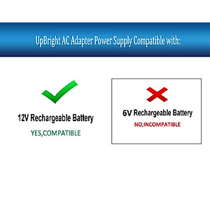 UpBright 12V AC Adapter Compatible with Coleman 5342 5348 Rechargeable Lantern Twin Tube Area Light Lamp 5348H700 5348-700 5342A700 A35W120400-13/1 W35A-J400-4/1 12VAC 400mA 2x6V Battery Power Charger