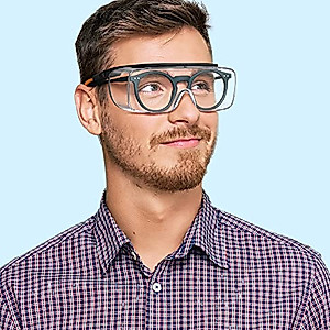 TOREGE Safety Glasses, Anti Fog Safety Glasses Over Glasses, Safety Goggles With HD Lenses,Medical Goggles For Men&Women (Black/Clear Lens)