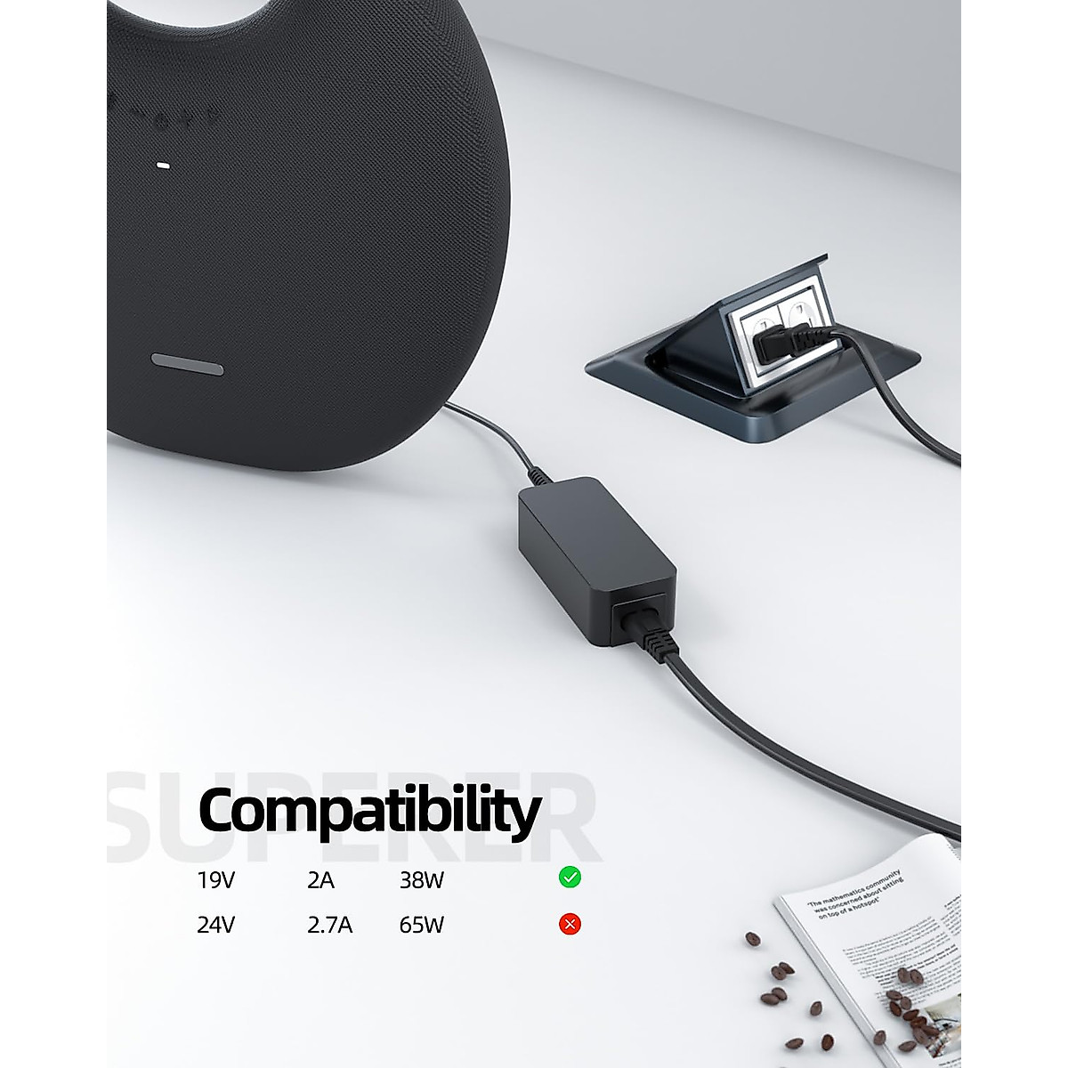 19V Charger Fit for Harman Kardon Onyx Studio 1 2 3 4 5 6 7 Wireless Portable Bluetooth Speaker Power Adapter Supply Cord