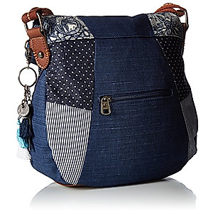 Sakroots womens Foldover Crossbody Bag Cotton Canvas, Multifunctional Purse With Adjustable Strap Zipper Pockets Sustainable Durable Design, Navy Spirit Desert, One Size US
