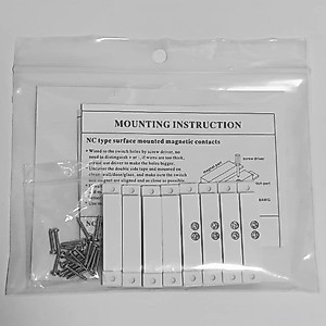 GAGALOR 4 Sets NC Wired Door Alarm Magnetic Contact Sensor with Double Side Tape