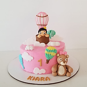 Hot Air Balloon Silicone Fondant Molds for Cake Topper Decoration, Chocolate Candy Mold for Cupcake Cookie Sugar Craft Baby Shower Party Supplies, Polymer Clay Mould