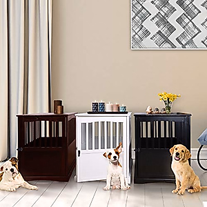 Casual Home Wooden Medium Pet Crate, End Table, Espresso