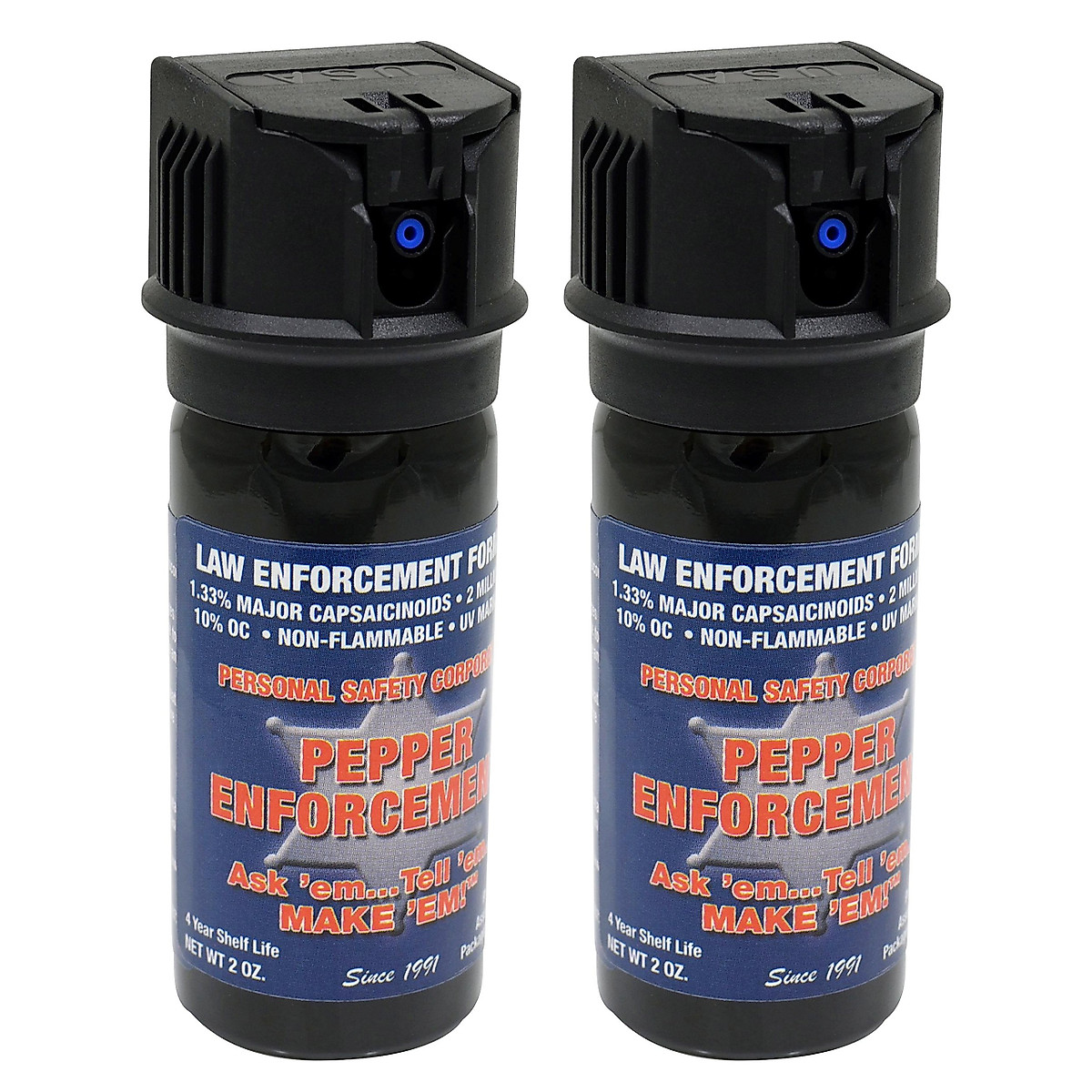 Pepper Enforcement PE510MF-FT Fogger Pepper Spray 2 Pack for Self Defense - Maximum Strength 10% OC Formula - Emergency Personal Protection & Safety