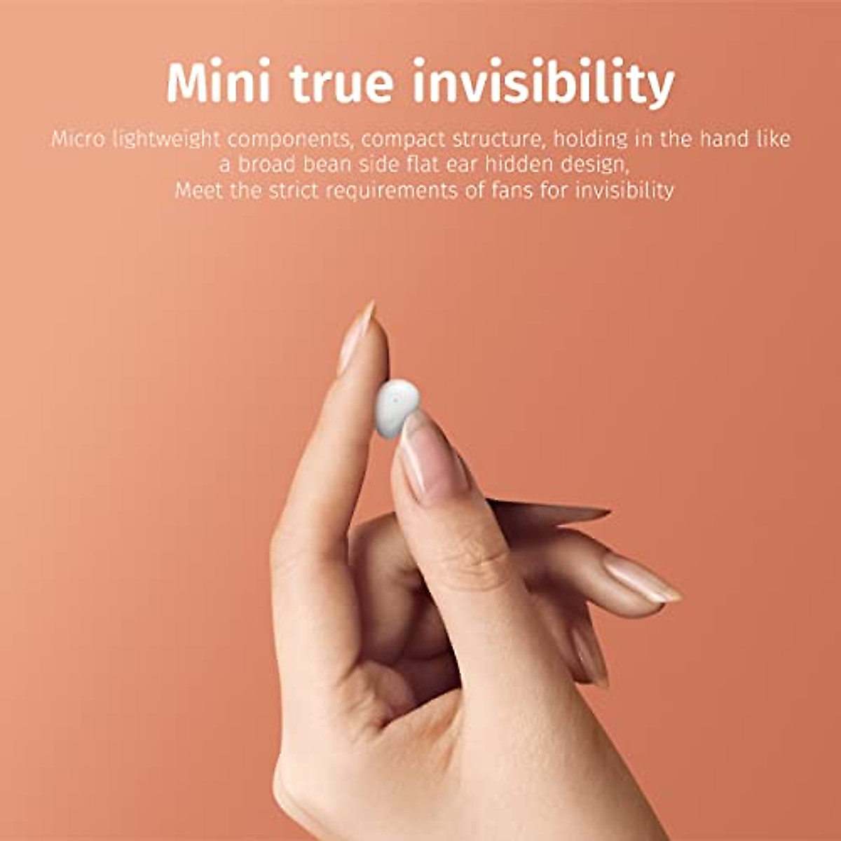 MIni Invisible Sleep Earbuds Smallest Lightest Tiny Noise Cancelling Ear buds for Sleeping Quiet-Comfort Sleepbuds Wireless Bluetooth 5.3 Hidden Headphones for Side Sleepers / Work Small Earplugs