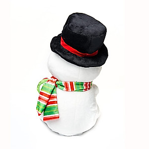 Cuddle Barn - Snowglobe Stormy | Animated Christmas Snowman with LED Light Stuffed Animal Plush Toy, Bops Around to Frosty The Snowman, 12 Inches