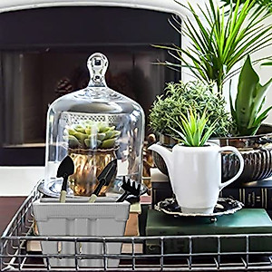 First of a Kind Stoneware Berry Baskets - Set of 4 Berry Containers Bowl - Multicolor - 4.25 Inch Square Kitchen Fruit Basket, Ceramic Berry Basket Bins for Veggie, Berry & Fruits (Style 4)