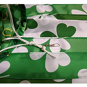 Madrona Brands St. Patricks Day Windsock | Four Leaf Clover Shamrock | Durable Outdoor Hanging Decoration | Yard, Garden, Patio | 60-Inch