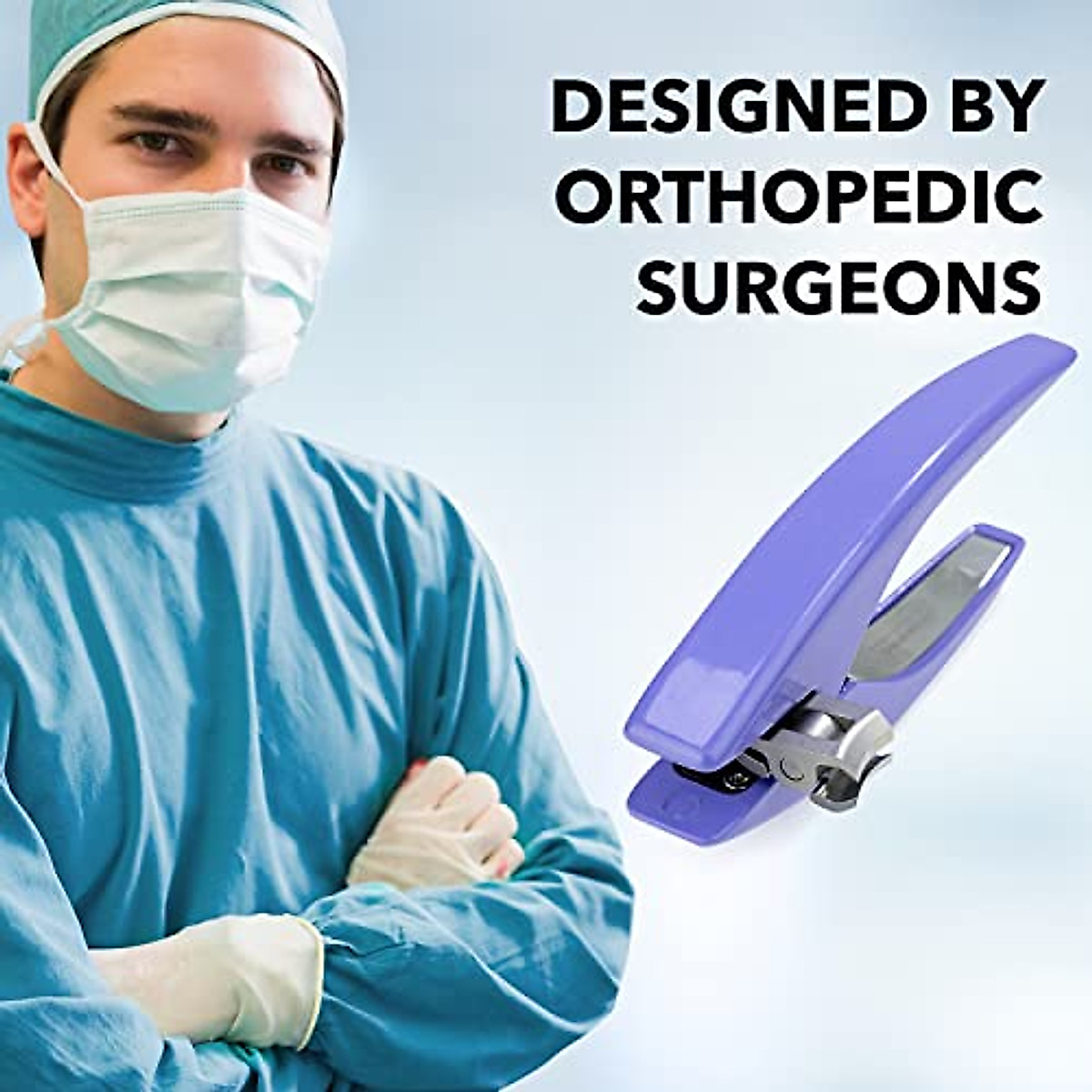 Clipperpro Omega Select Fingernail Clipper - Senior Finger Nail Clippers for Women and Men | Ergonomic Nail Cutter Clipper with 180 Degree Swivel Head | Sharp, Durable Thick Nail Clippers