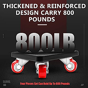 Furniture Mover Dolly, Moving Dolly, 4 Wheels & Furniture Lifter Set, 360° Rotation Wheels Furniture Movers, 800 Lbs Load Capacity, for Moving Heavy Furniture, Refrigerator, Sofa, Cabinet