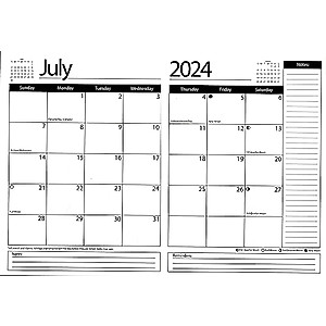 2024 Student Planner Calendar - Monthly Page Format - School College Agenda, Appointment Book, Organizer, Planning Guide (v15)